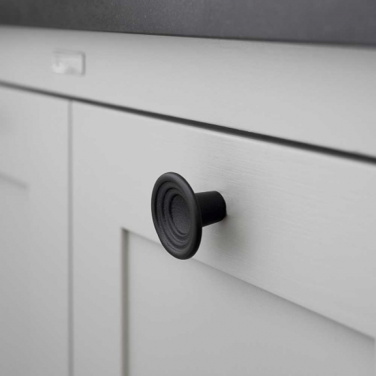 Knop Fleur - Gietijzer Zwart | Beslagonline.nl