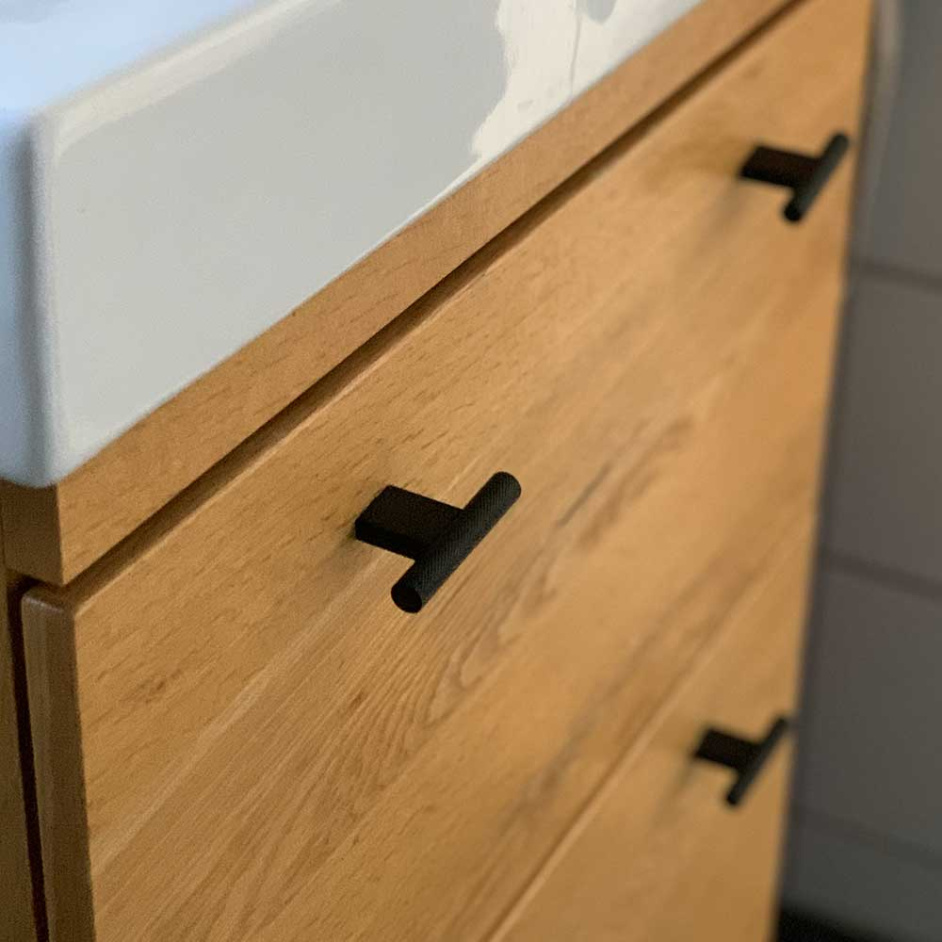 Knop T Graf Mini - Zwart | Beslagonline.nl